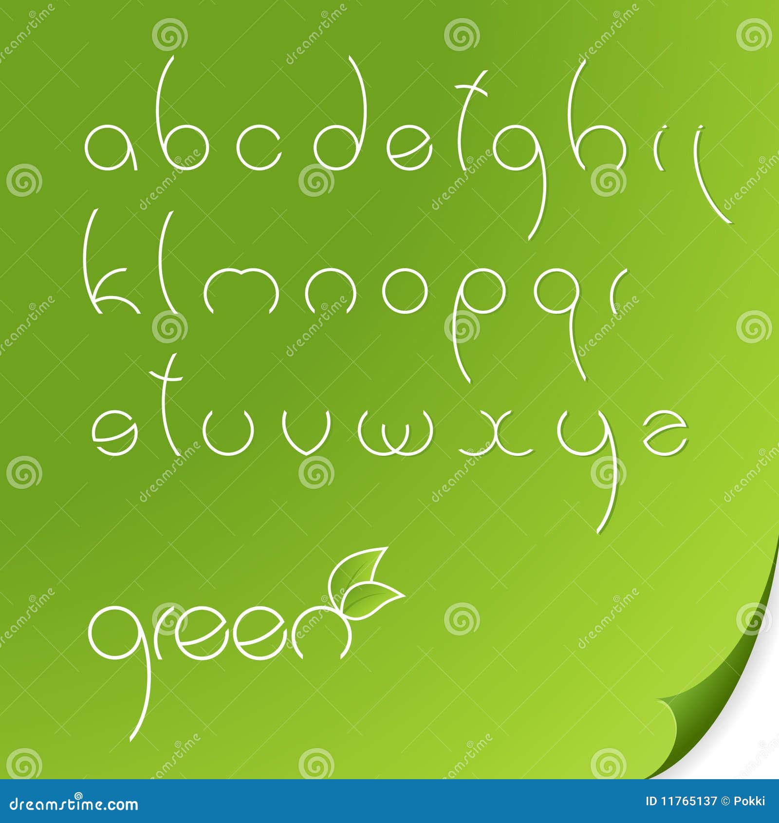 Eco font stock vector. Illustration of design, leaf, isolated - 11765137