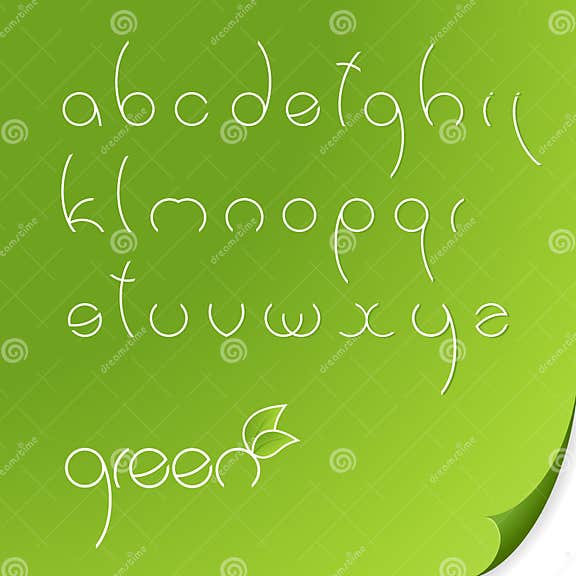 Eco font stock vector. Illustration of design, leaf, isolated - 11765137