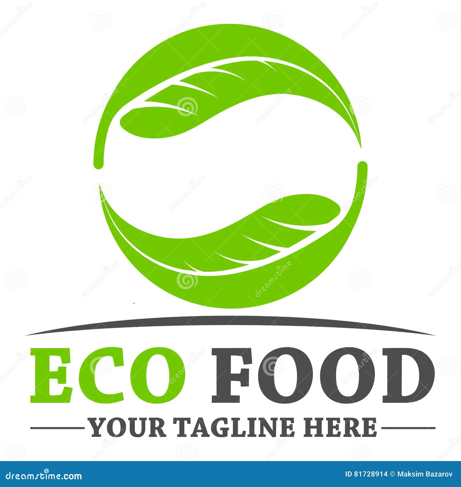 Eco Food Logo Design Template Stock Vector - Illustration of food ...
