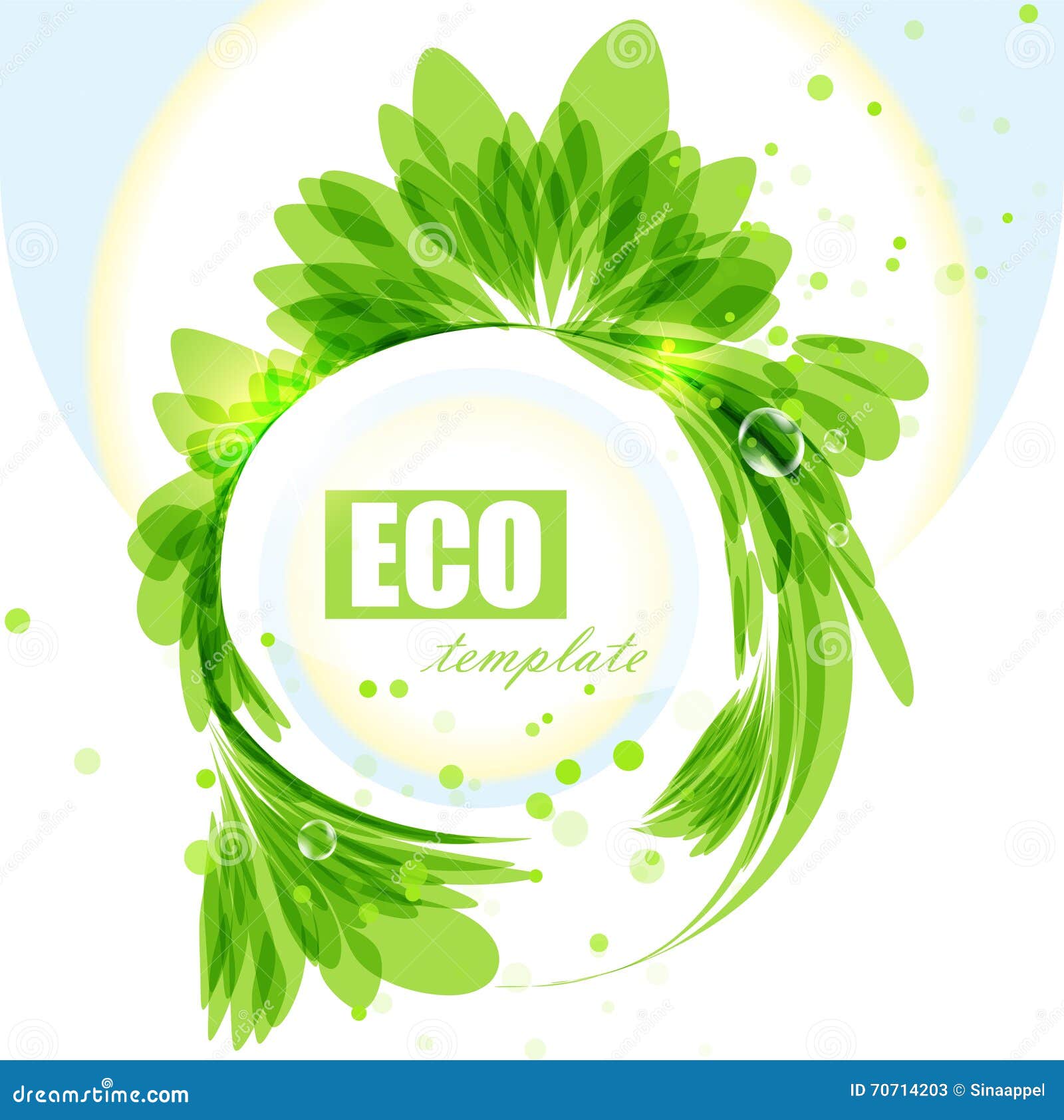 Eco Frame, Green Abstract Background Stock Vector - Illustration of ...
