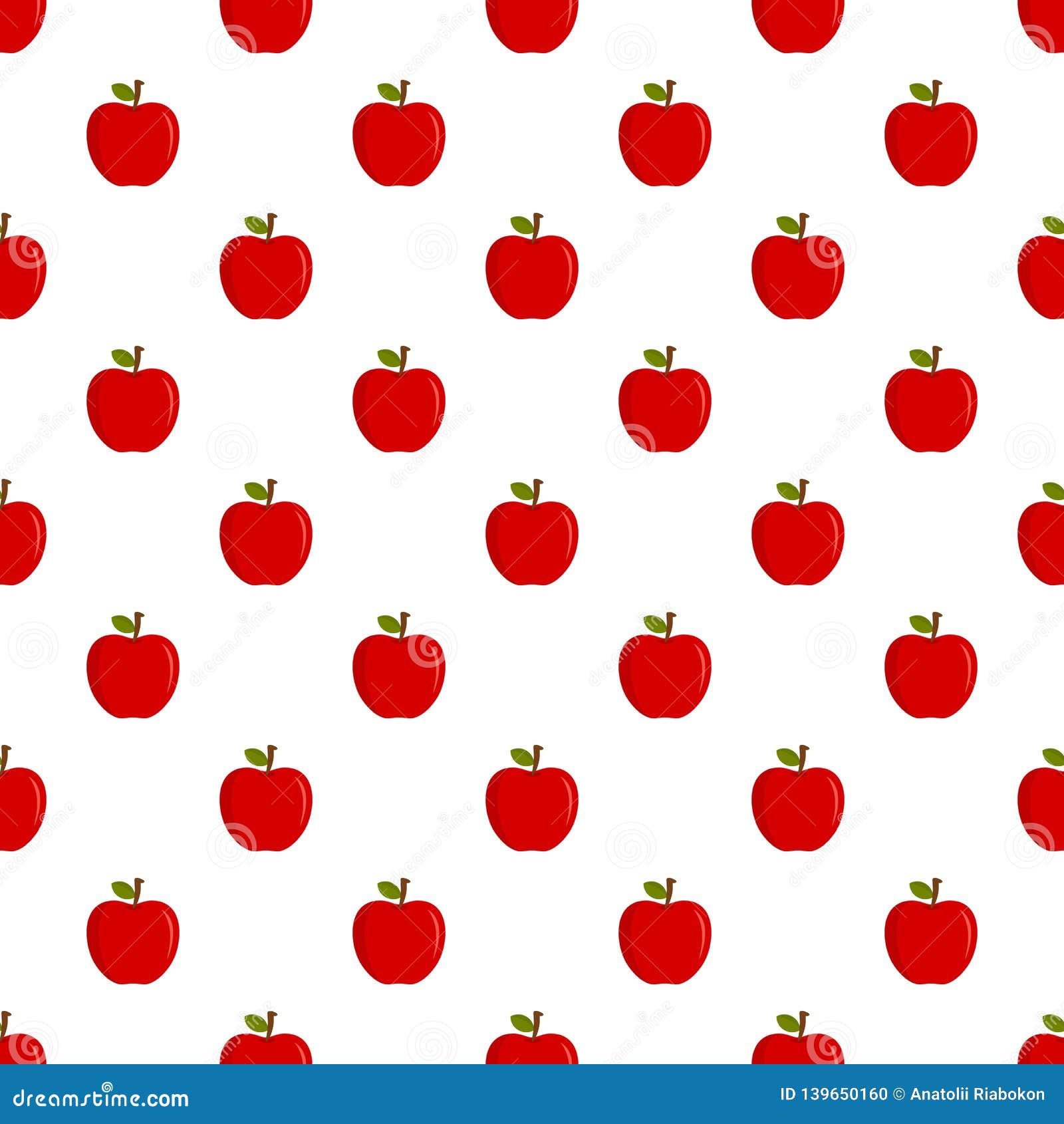 Eco Fresh Red Apple Pattern Seamless Vector Stock Vector - Illustration ...