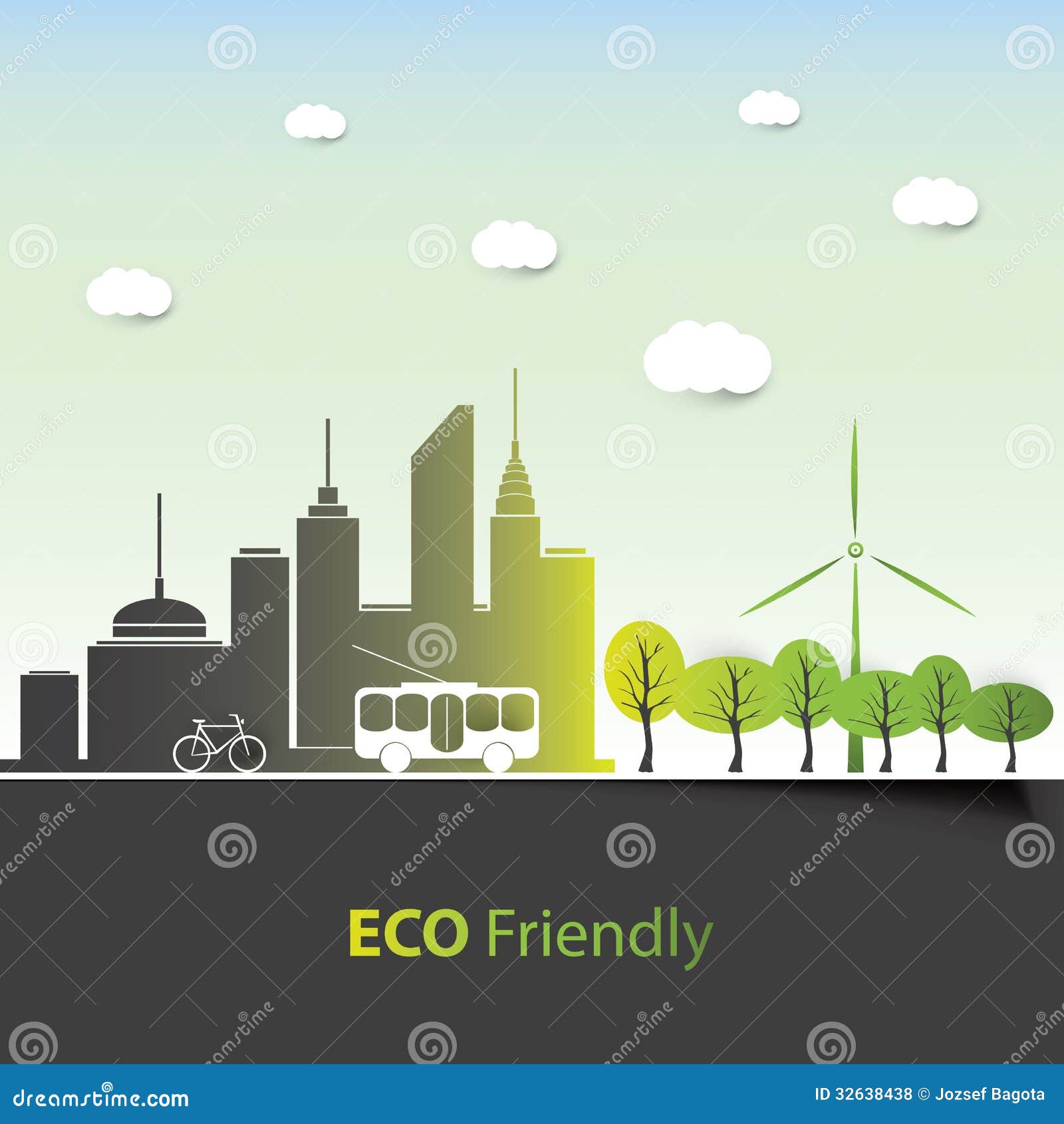 Eco Friendly - Background Design Stock Vector - Illustration of factory ...