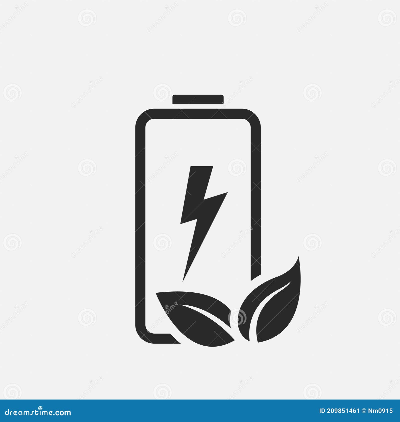Eco Friendly Battery Icon. Energy and Environment Symbol Stock Vector ...