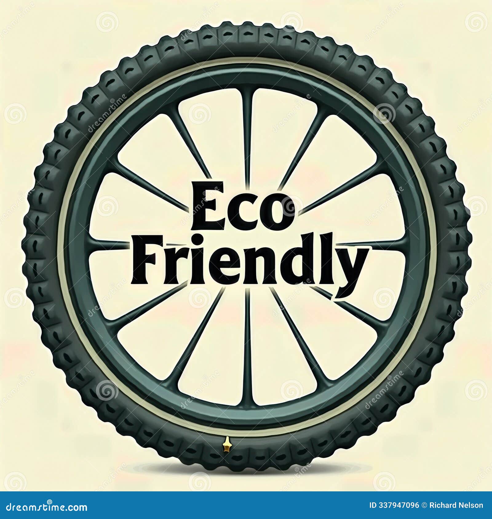 Eco Friendly Bicycle Wheel stock illustration. Illustration of ...