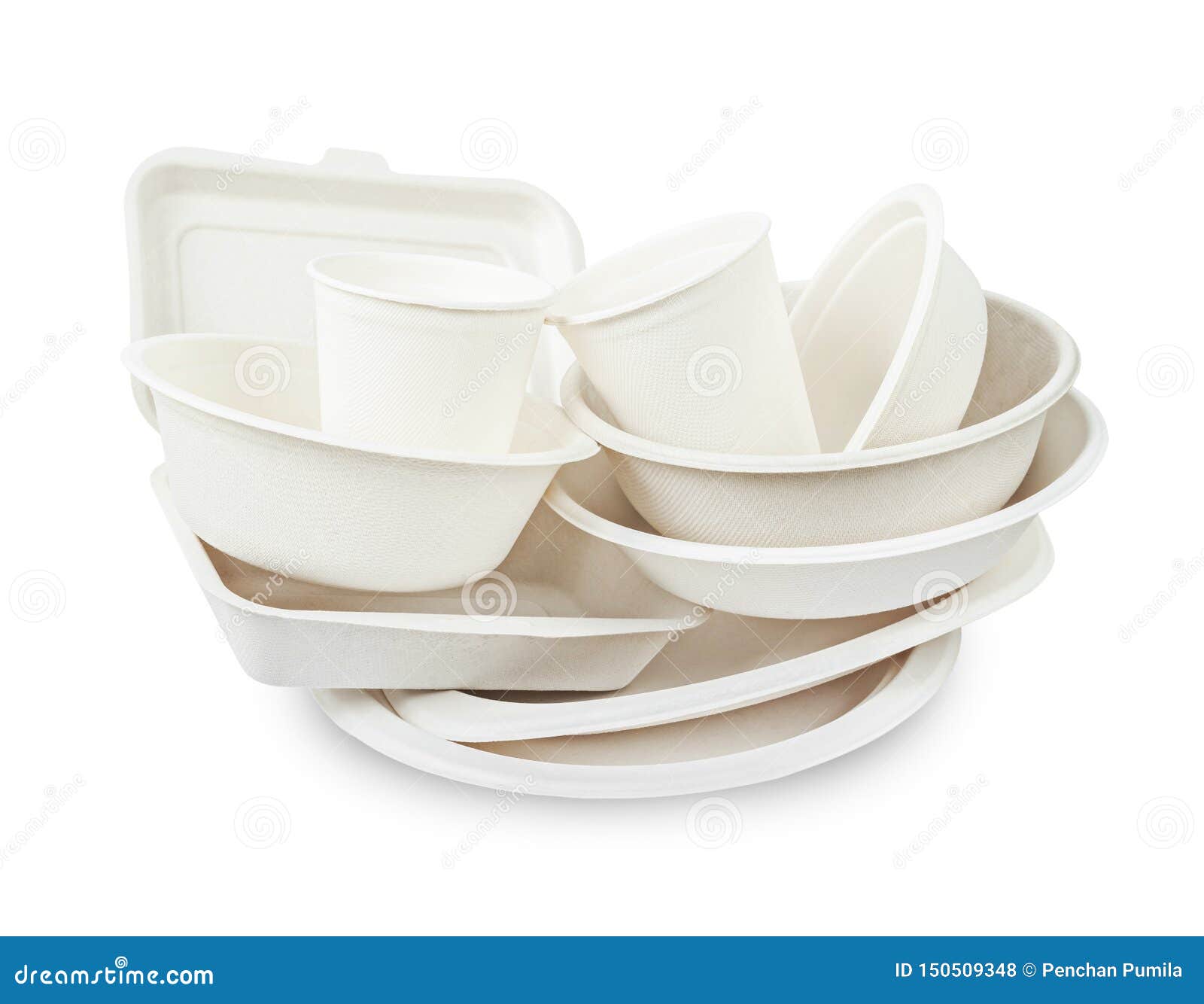 Eco Friendly Biodegradable Paper Dishes Stock Photo - Image of bowl ...