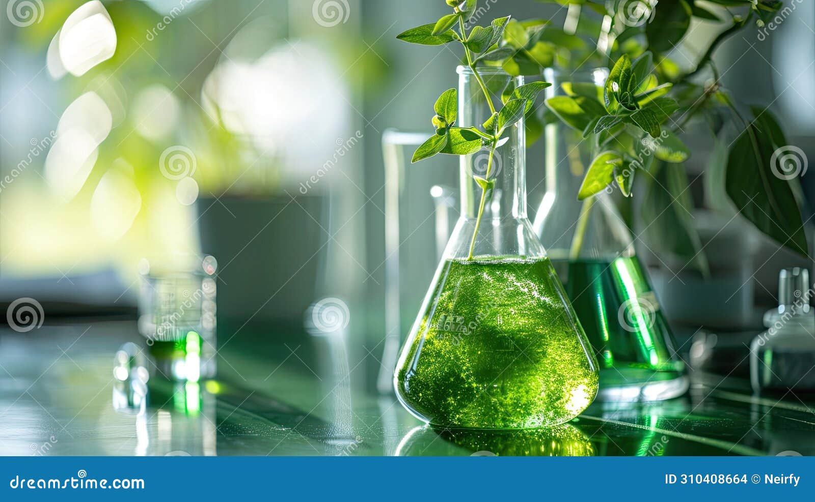 Eco-friendly Biofuel Contained in a Laboratory Flask, E-Fuel Concept ...