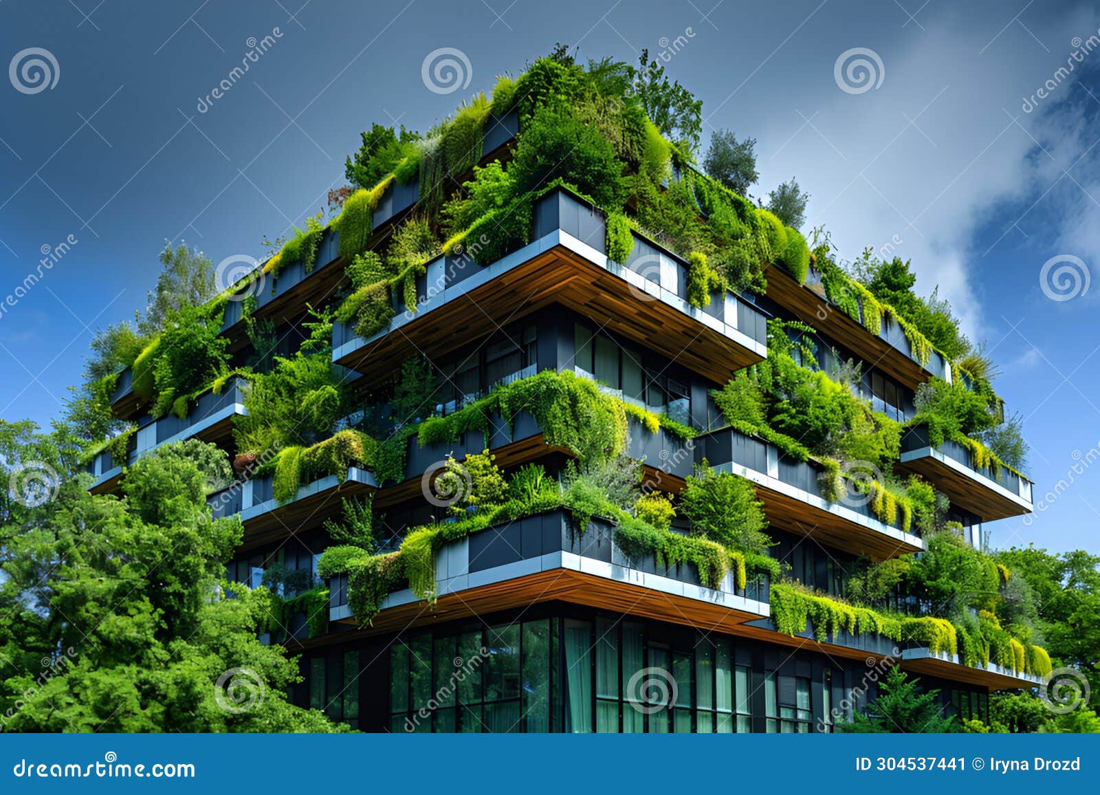Eco-friendly Building in the Modern City. Green Environmental Concept ...