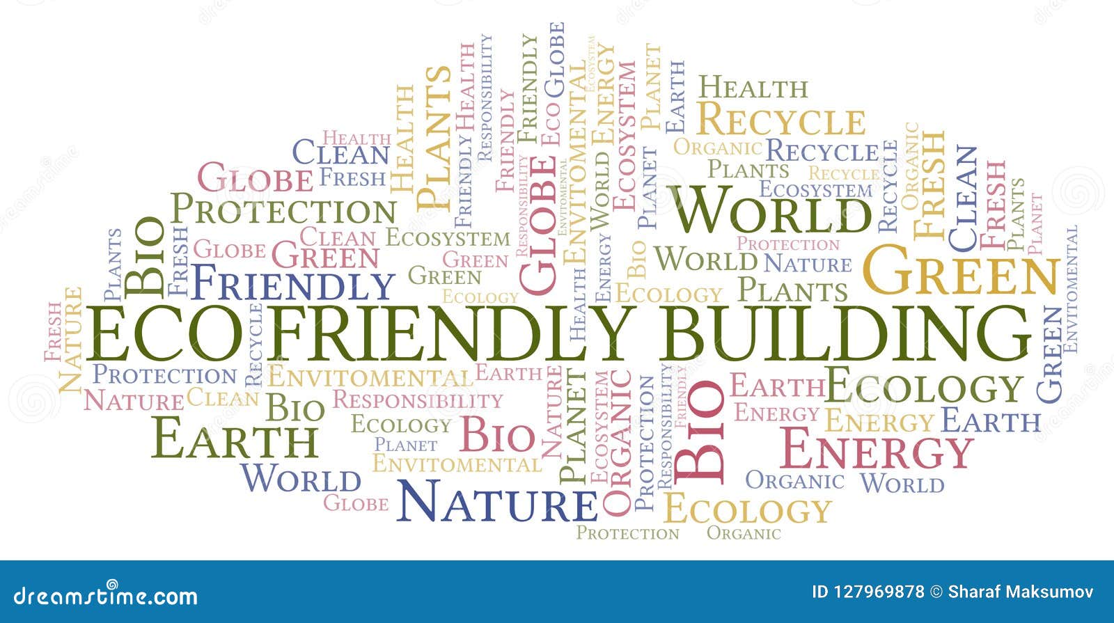 Eco Friendly Building Word Cloud. Stock Illustration - Illustration of ...