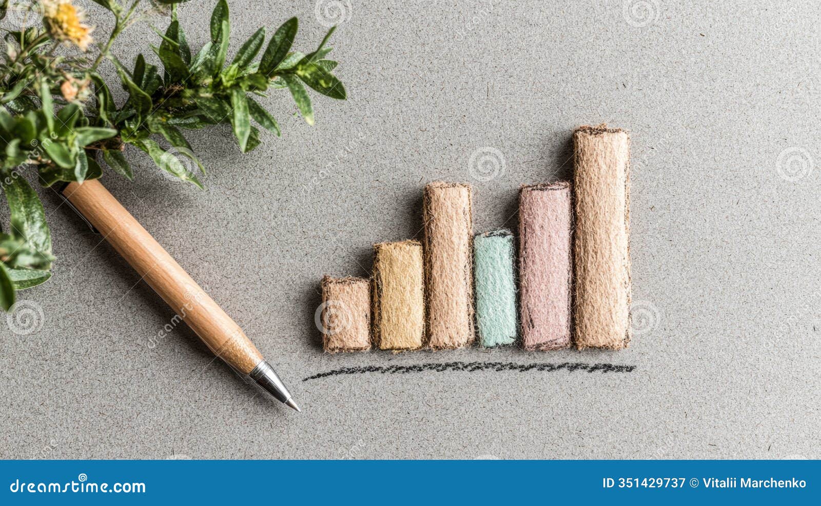 Eco-friendly Business Growth Concept with Sustainable Materials and ...