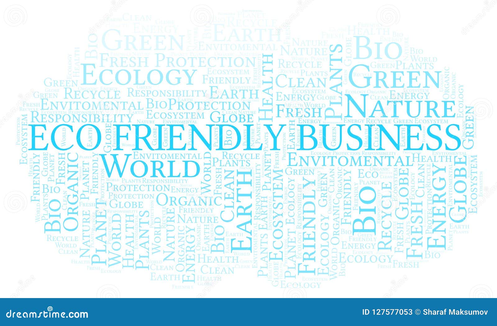 Eco Friendly Business Word Cloud. Stock Illustration - Illustration of ...