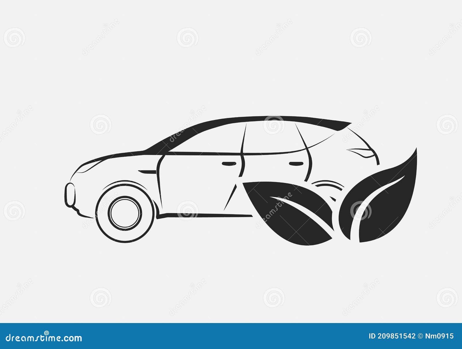 Eco Friendly Car Icon. Ecology and Environment Symbol. Leaf and Car ...