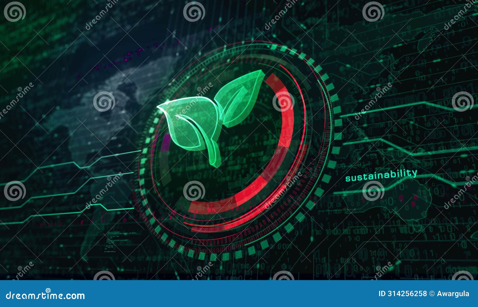 Ecology and Eco Friendly Technology Symbol Digital Concept 3d ...
