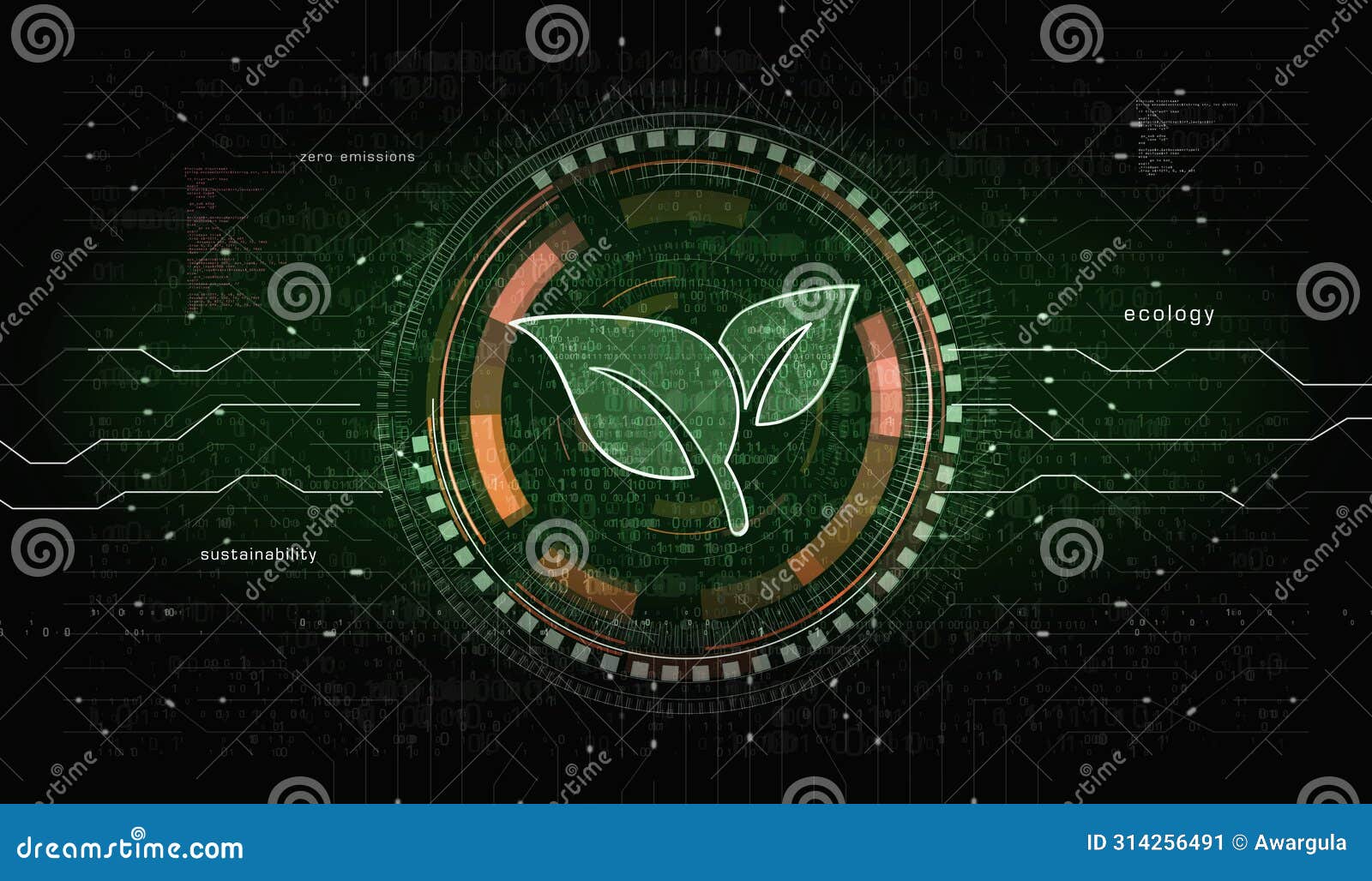 Ecology and Eco Friendly Technology Symbol Digital Concept 3d ...