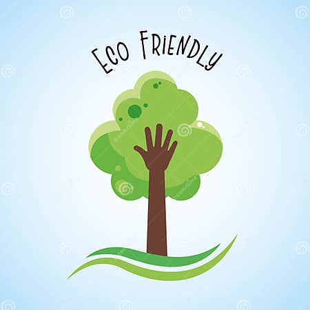 Eco friendly cartoons stock vector. Illustration of tree - 146858997