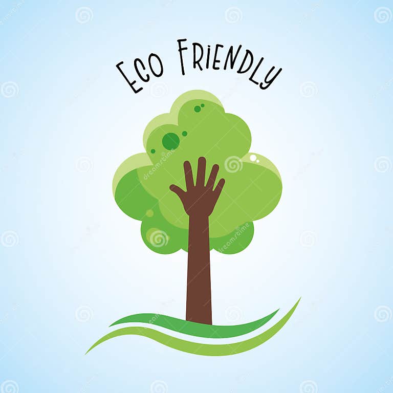 Eco friendly cartoons stock vector. Illustration of tree - 146858997