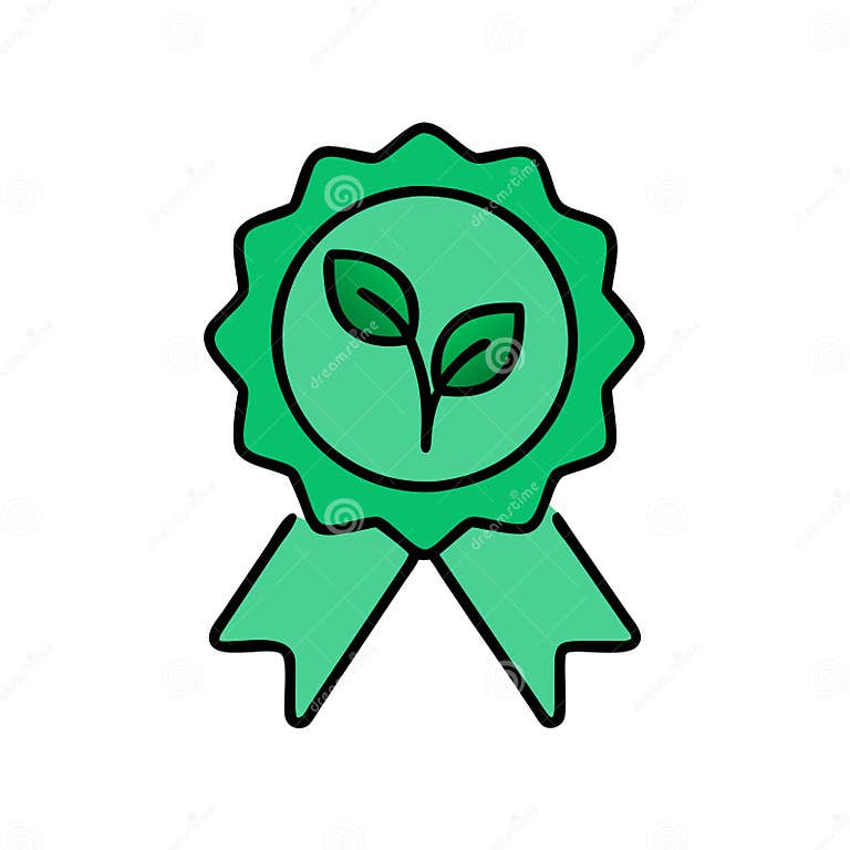 Eco Friendly Certification Badge Vector with Leaf for Sustainability ...