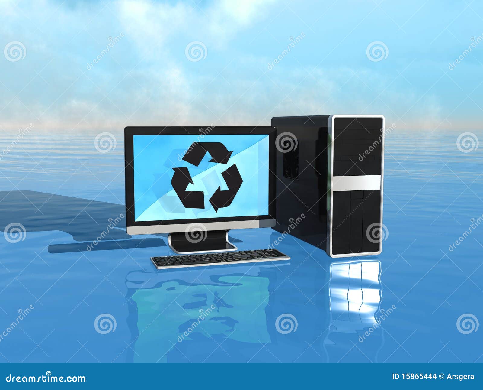 Eco-friendly computers stock illustration. Illustration of computer ...