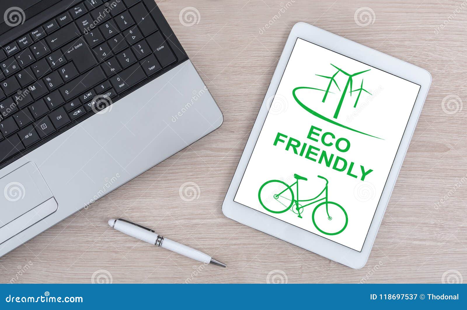 Eco Friendly Concept on a Digital Tablet Stock Image - Image of concept ...