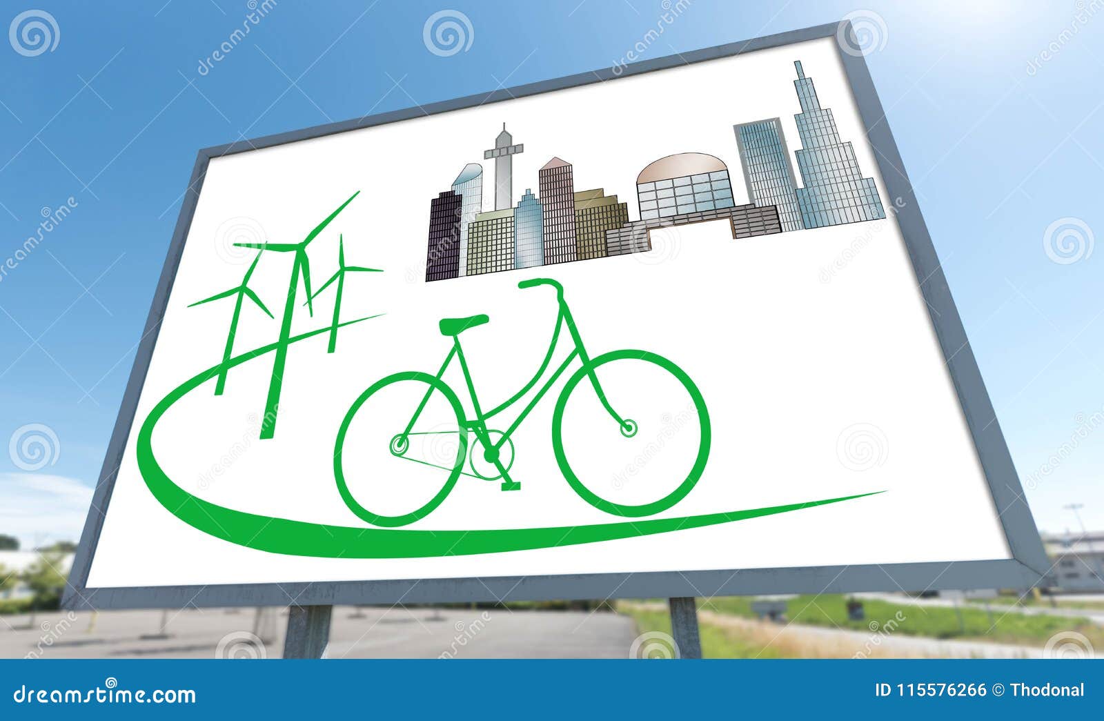 Eco Friendly Concept on a Billboard Stock Photo - Image of ecology ...