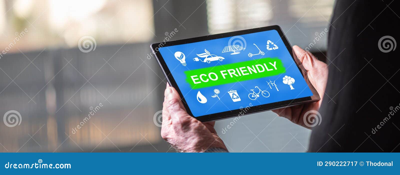 Eco Friendly Concept on a Tablet Stock Image - Image of digital ...