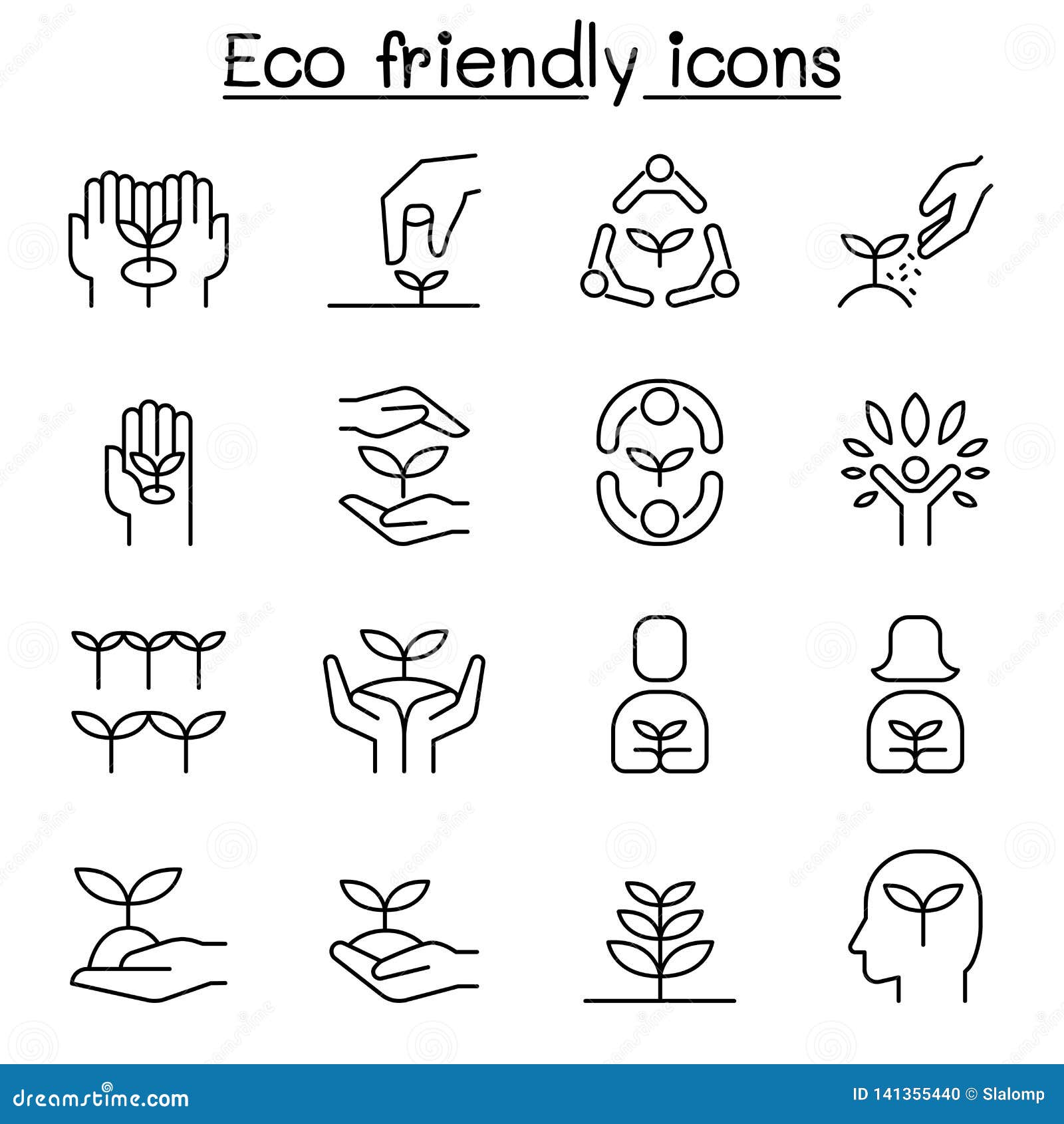 Eco Friendly, Conservation, Saving Nature, Ecology and Environment Icon ...