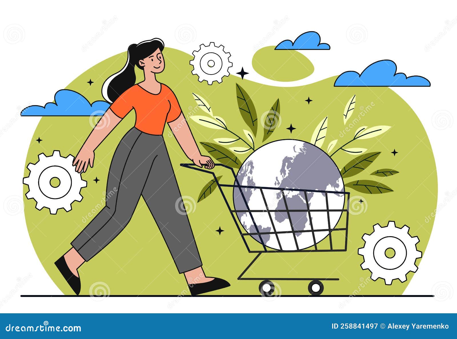 Eco friendly consumer stock vector. Illustration of earth - 258841497 Eco friendly consumer stock vector. Illustration of earth - 258841497