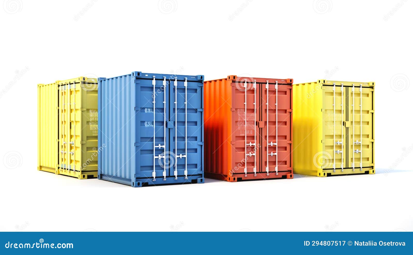 Eco Friendly Containers on White Isolated Background. Banner. Stock ...