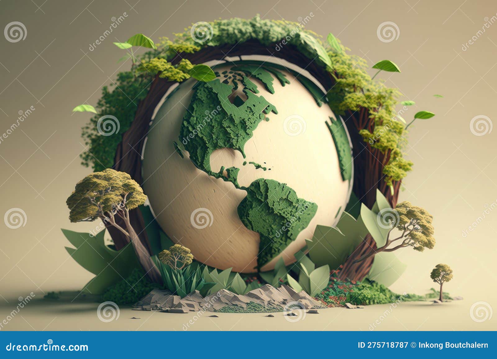 Eco Friendly Earth Green World, World Environment and Earth Day Concept ...