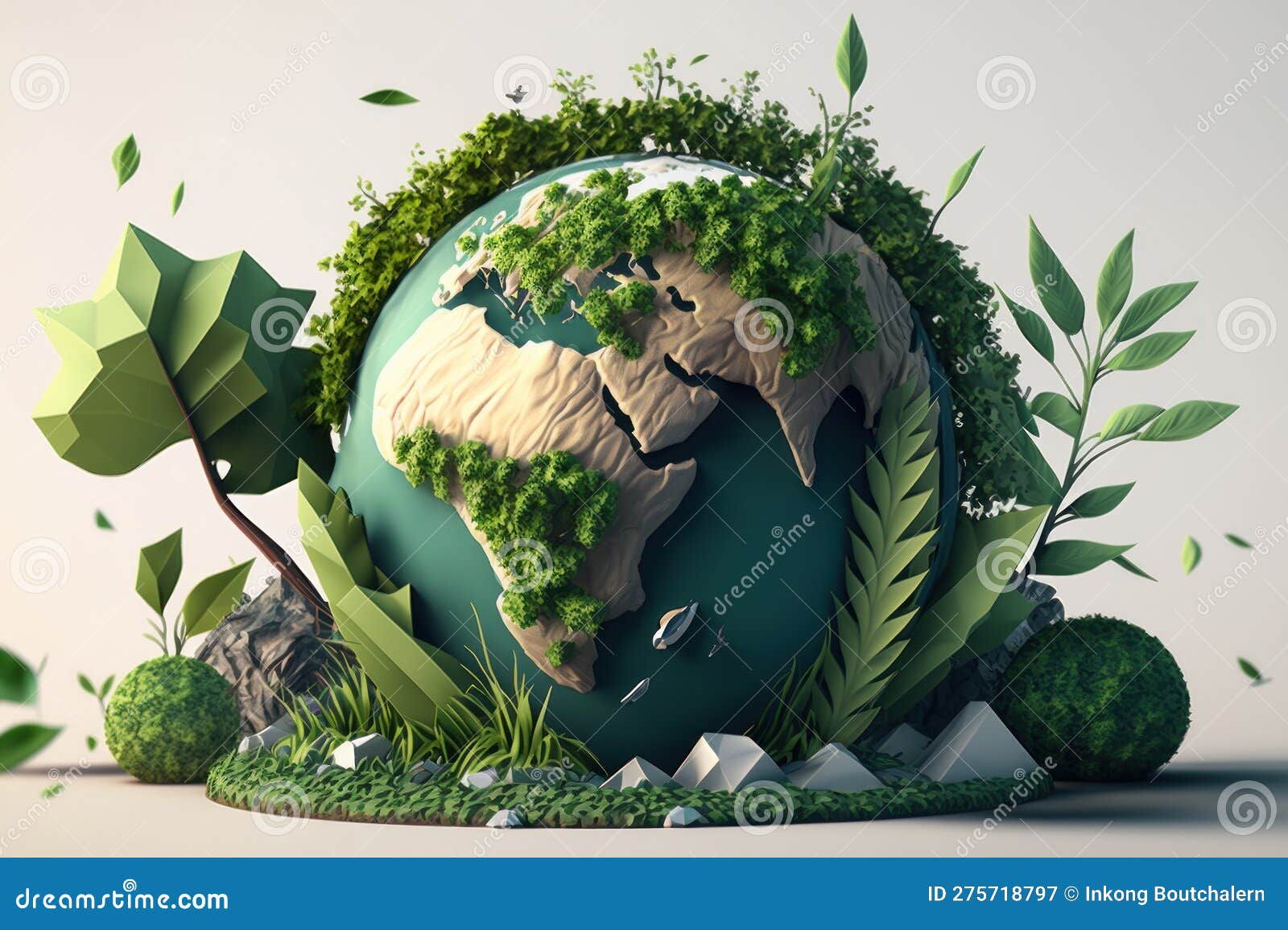 Eco Friendly Earth Green World, World Environment and Earth Day Concept ...