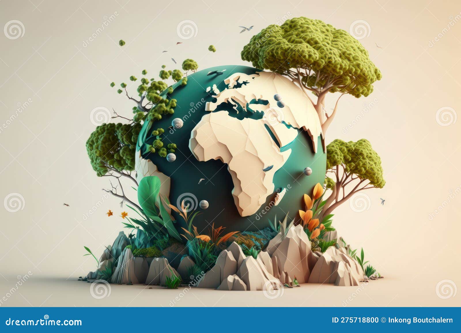 Eco Friendly Earth Green World, World Environment and Earth Day Concept ...