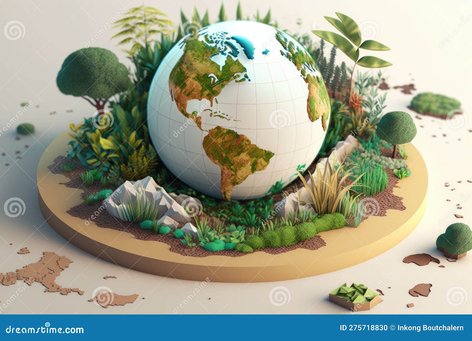 Eco Friendly Earth Green World, World Environment and Earth Day Concept ...