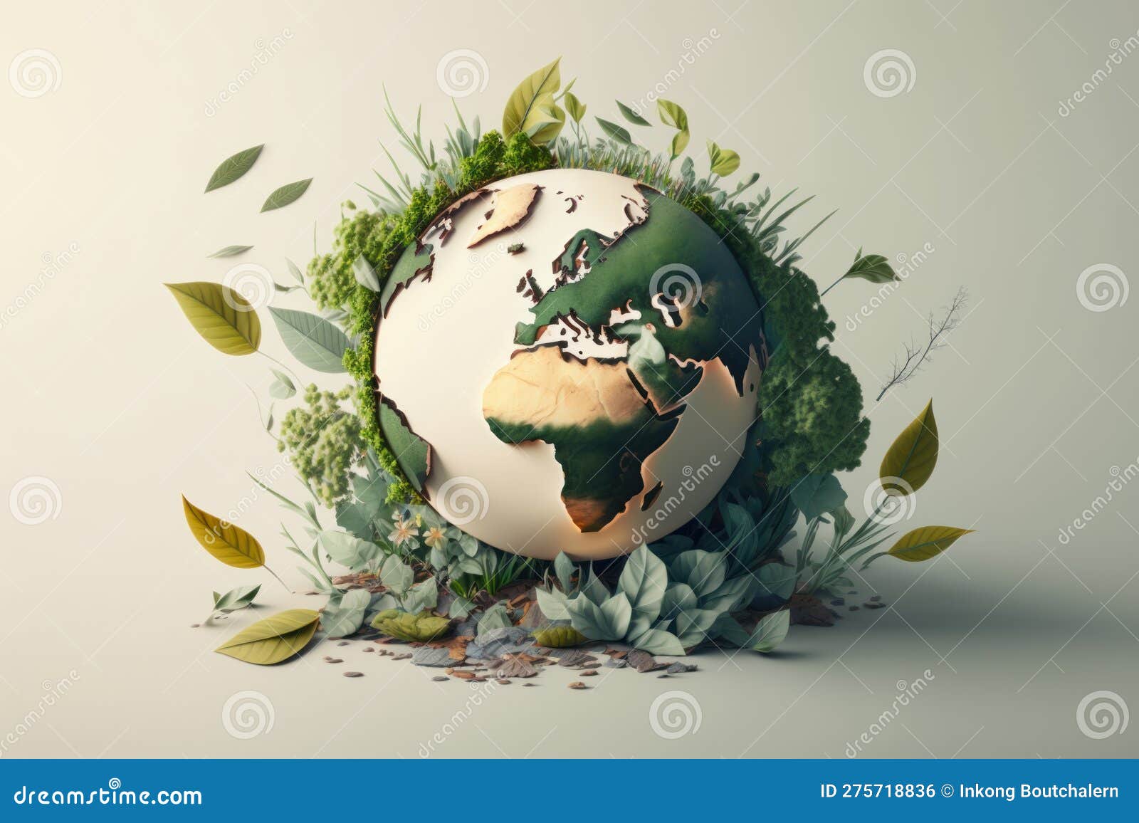 Eco Friendly Earth Green World, World Environment and Earth Day Concept ...