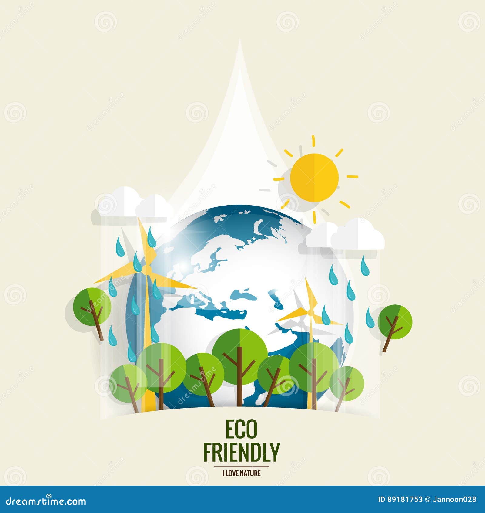 ECO FRIENDLY. Ecology Concept with Green Eco Earth and Trees Stock ...