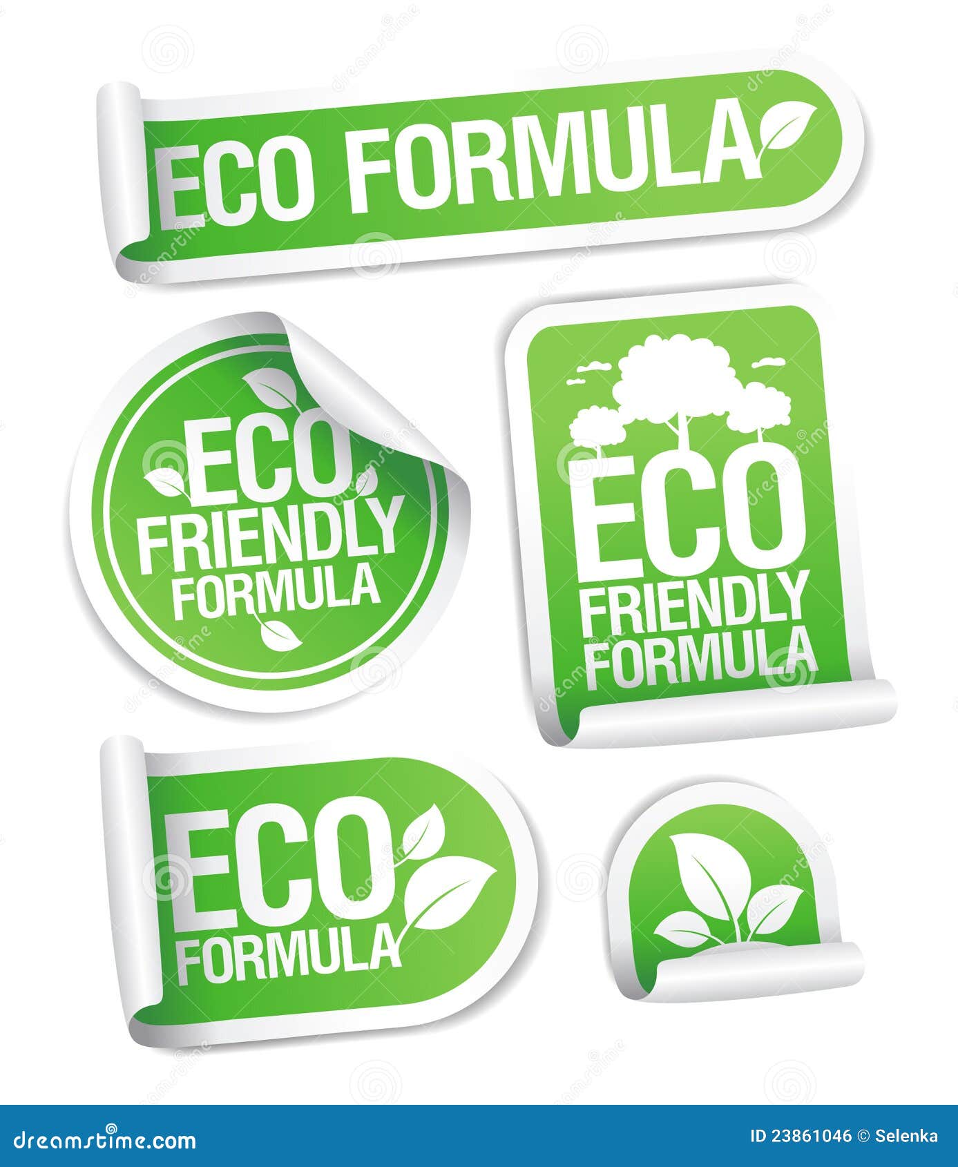 Eco Friendly Formula Stickers. Stock Vector - Illustration of ecology ...