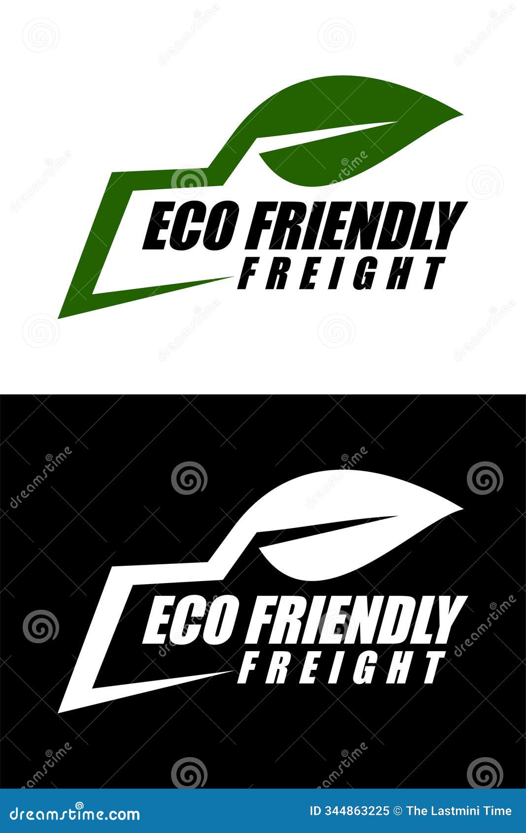 Eco Friendly Freight Logo Icon Design Vector Stock Illustration ...
