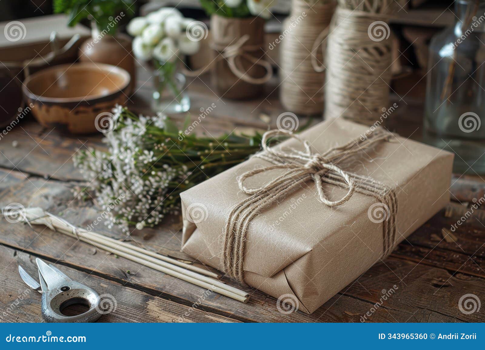 Eco-Friendly Gift Wrapping Tutorial: Step-by-Step Guide on a Rustic ...