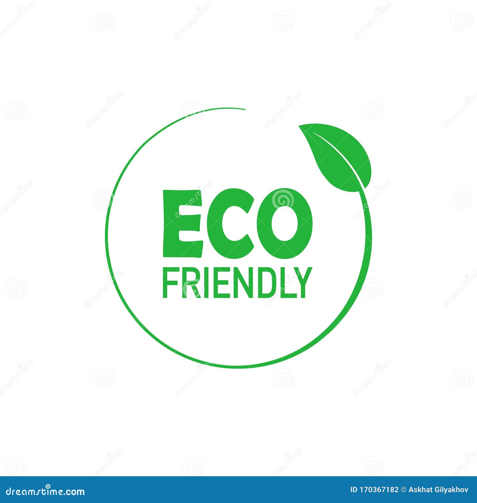 Eco Friendly Green Circle Badge with Tree Leaf. Design Element for ...