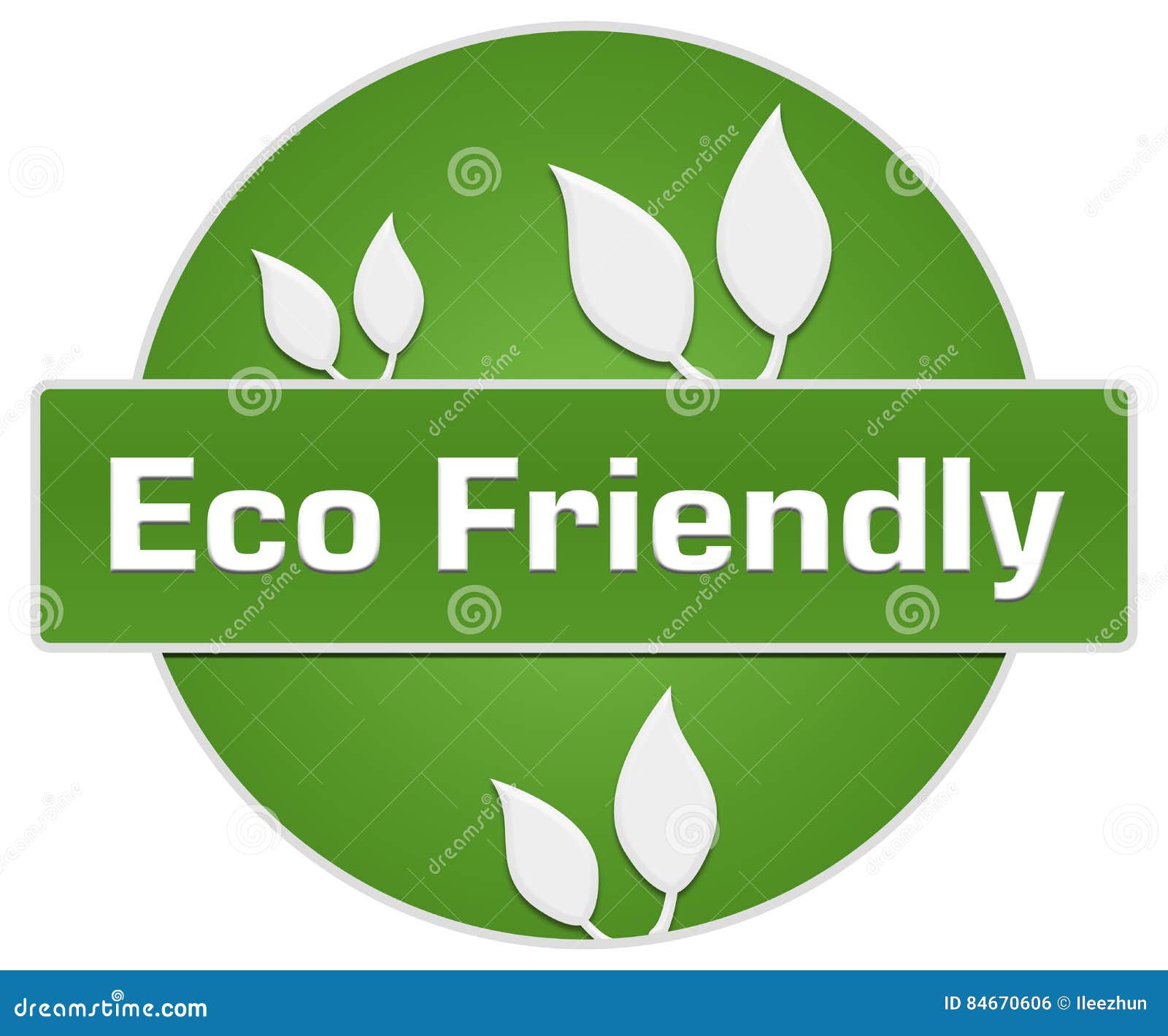 Eco Friendly Green Leaves Circle Stock Illustration - Illustration of ...