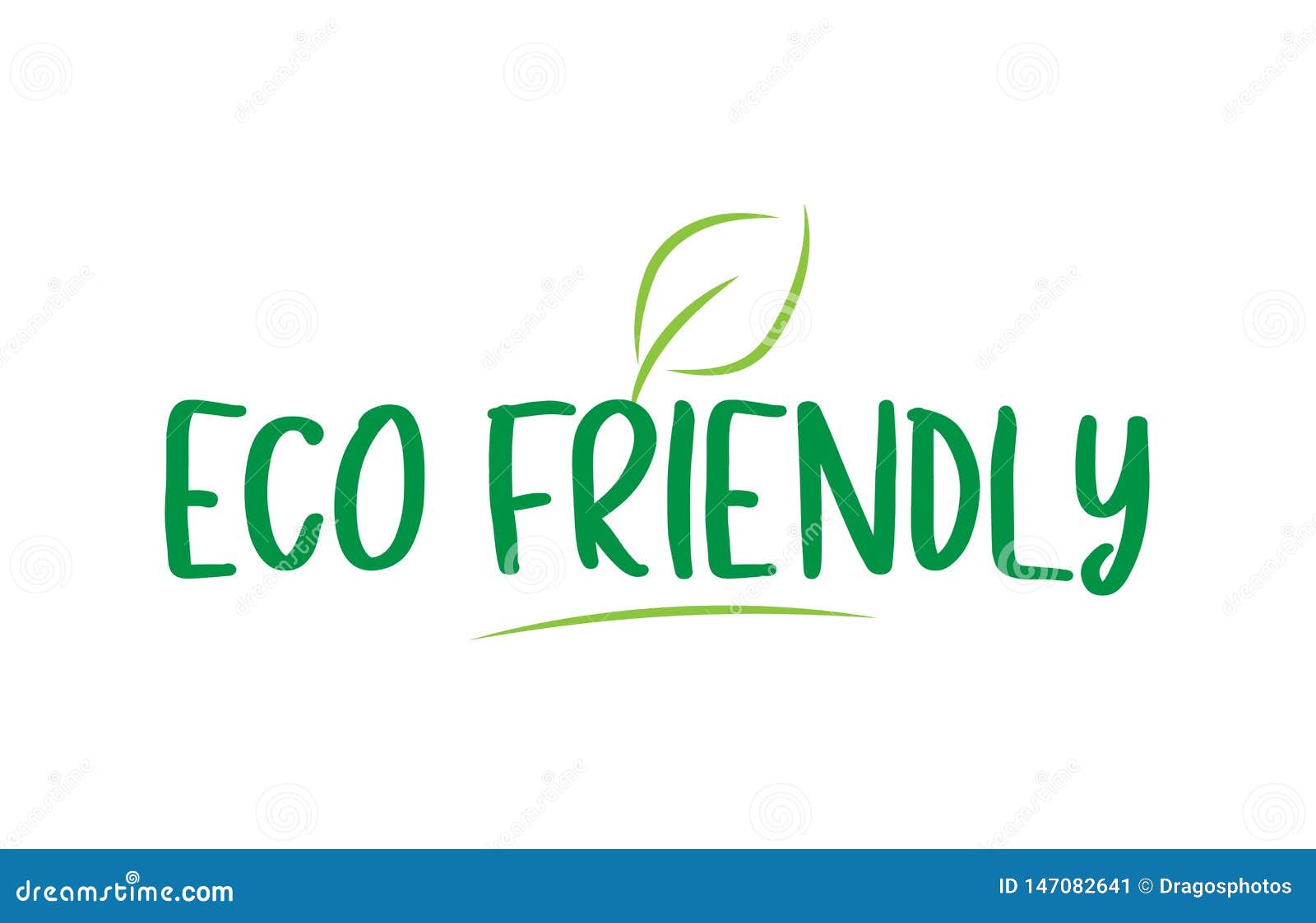 Eco Friendly Green Word Text with Leaf Icon Logo Design Stock Vector ...