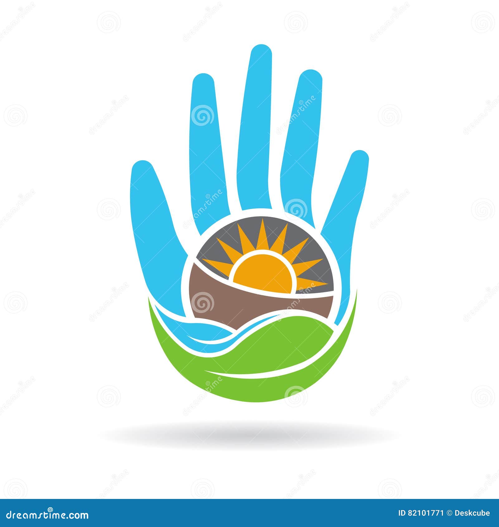 Eco Friendly Hand Illustration Stock Vector - Illustration of green ...
