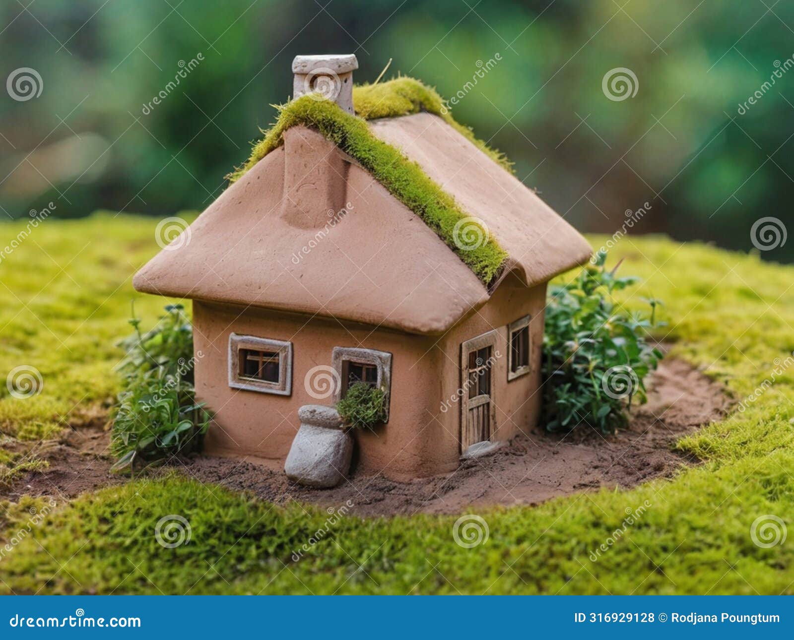 Eco Friendly House Made of Clay Clay House Stock Illustration ...