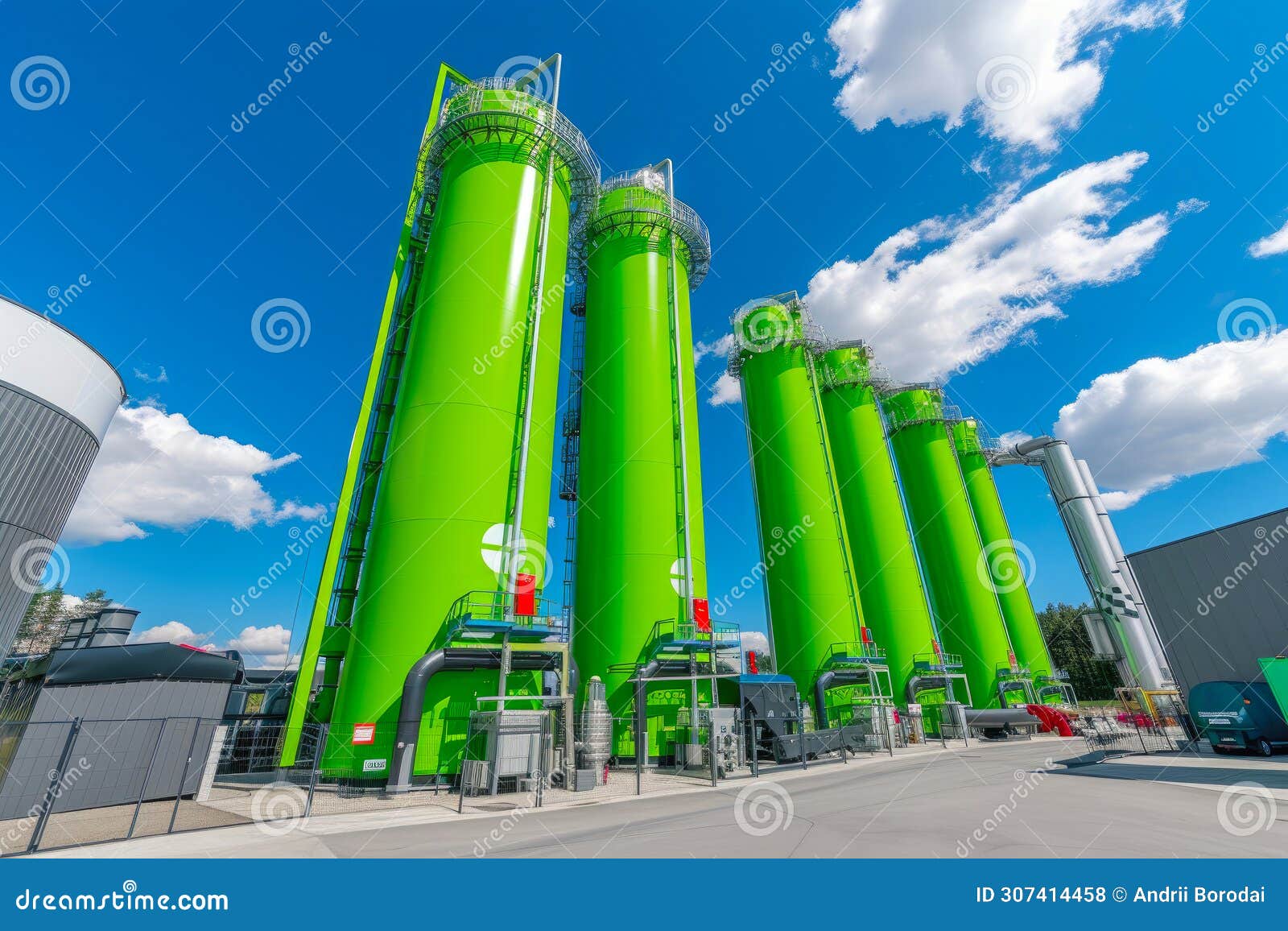 Eco-Friendly Hydrogen: a Clean Power Revolution. Stock Illustration ...