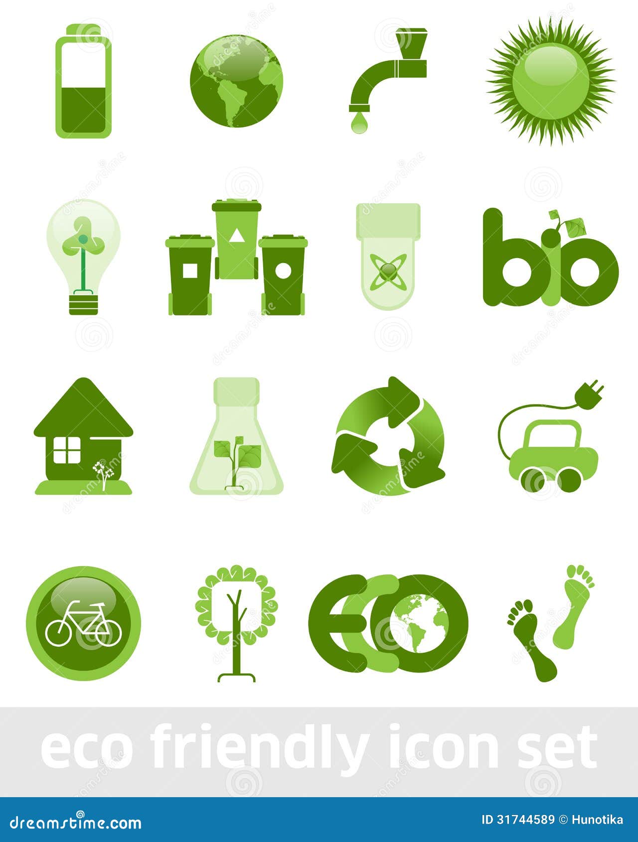 Eco Friendly Icon Set stock illustration. Illustration of plant - 31744589