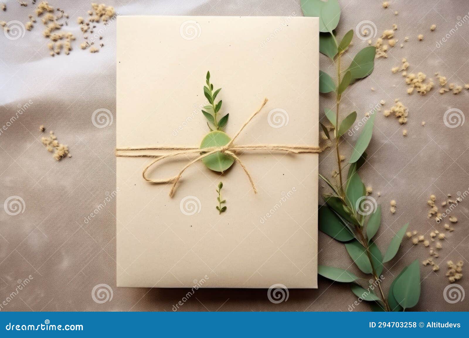 Eco-friendly Invitation Made of Recycled Paper Stock Photo - Image of ...