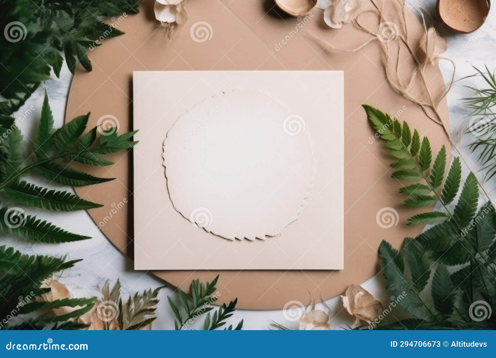 Eco-friendly Invitation Made of Recycled Paper Stock Image - Image of ...