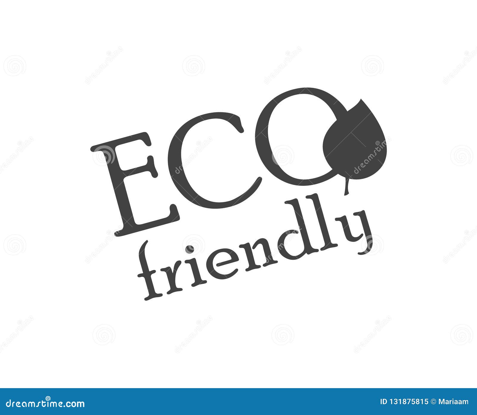 Eco Friendly Label with Leaf in Black and White. Flat Icon. Clean ...
