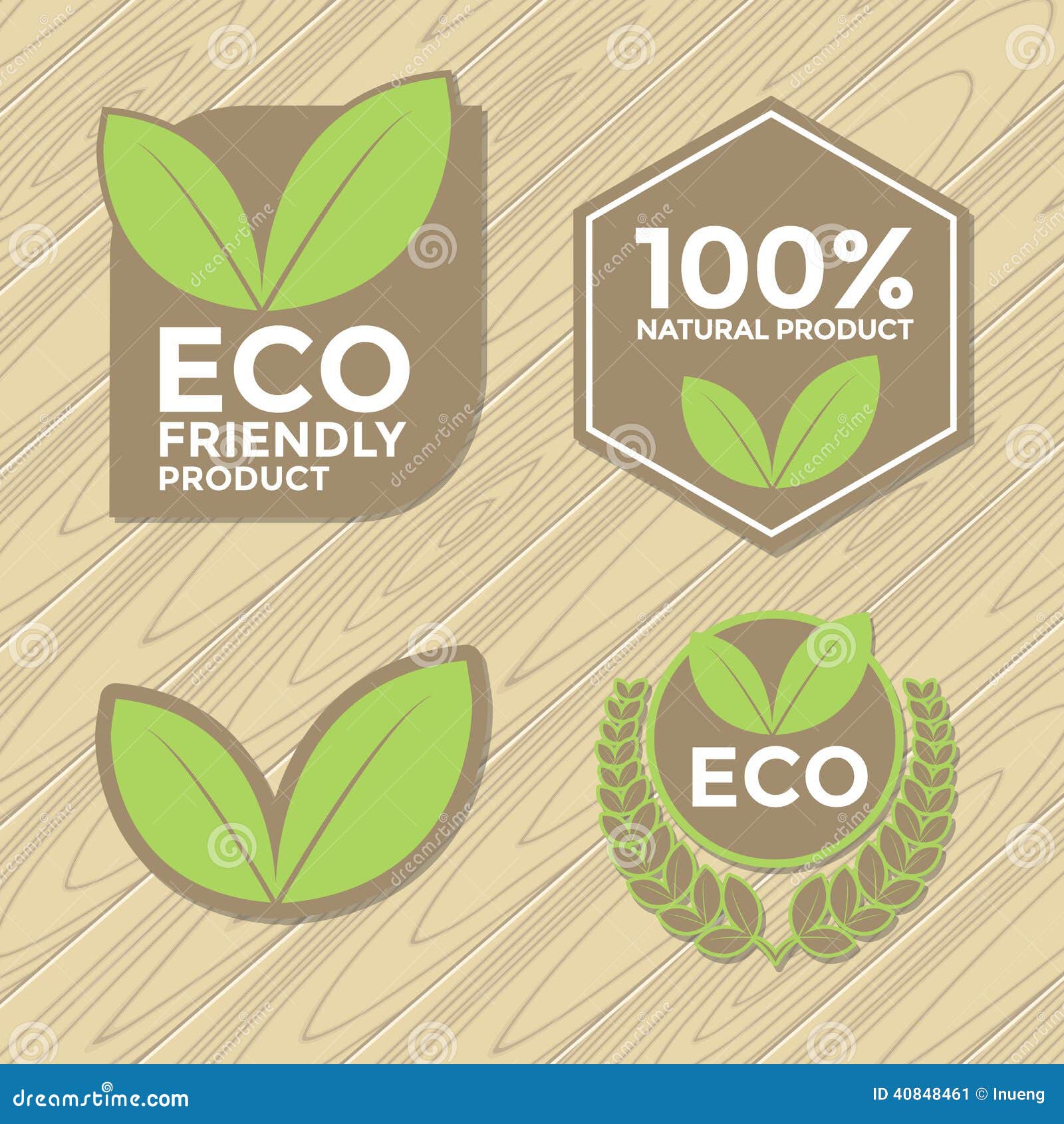 Eco friendly label set stock vector. Illustration of design - 40848461