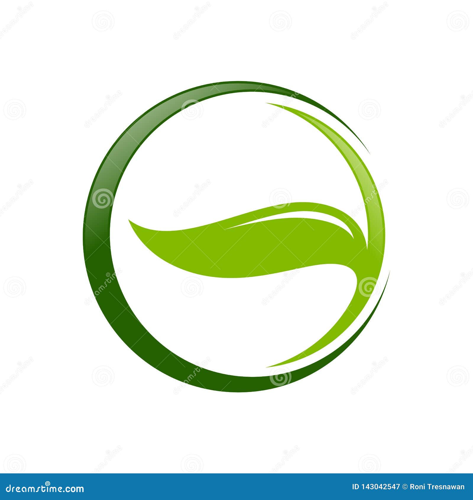 Eco Friendly Leaf Circle Symbol Design Stock Vector - Illustration of ...