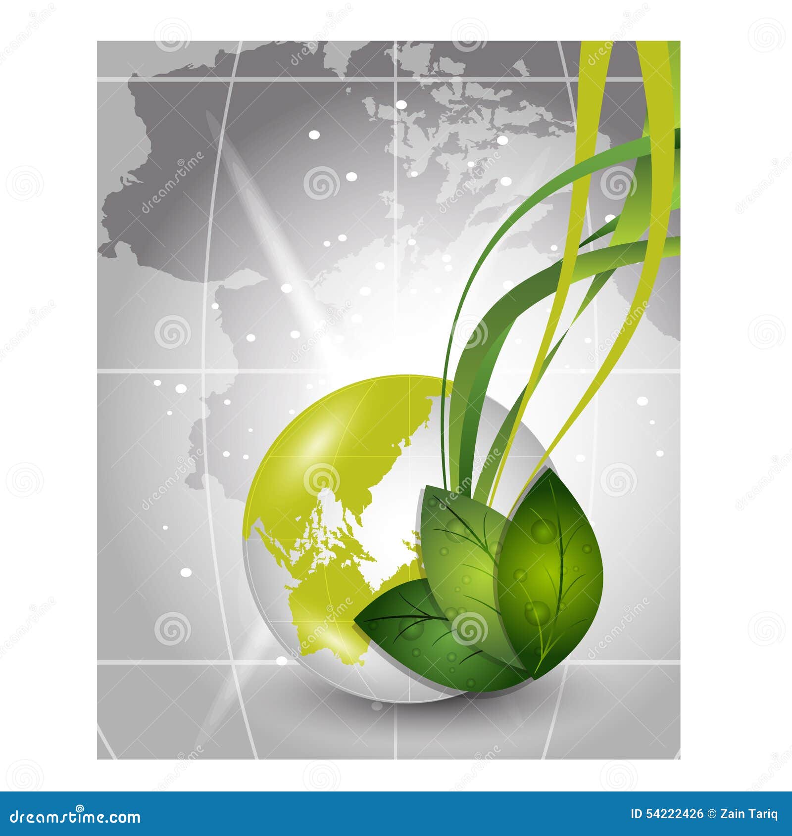 Eco Friendly with Leaves for Save Ecology Concept. Stock Vector ...