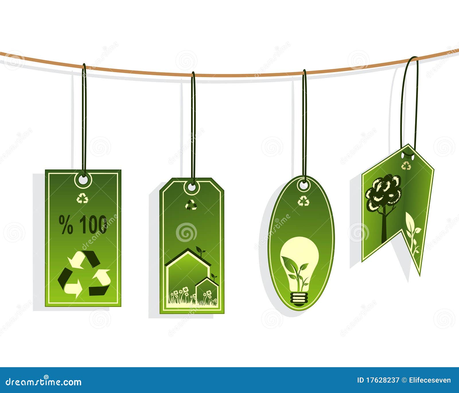 Eco-friendly life tags stock vector. Illustration of nature - 17628237